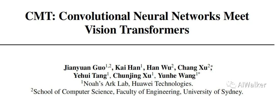 当CNN遇见Transformer！华为诺亚提出CMT：新视觉Backbone-CSDN博客