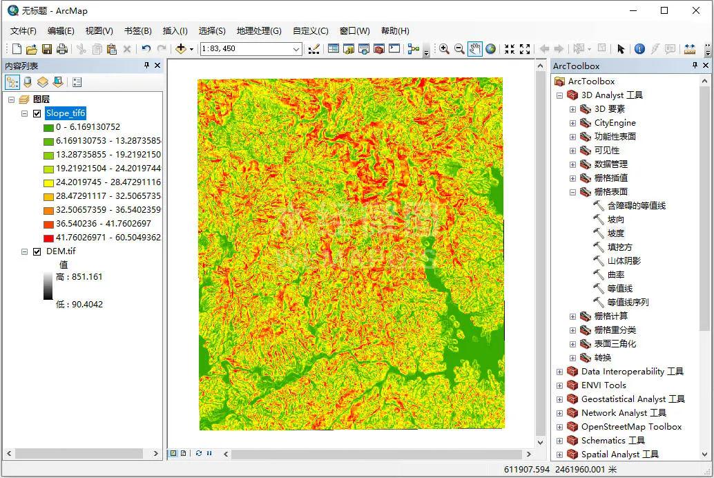 如何使用ArcGIS进行坡度分析_gis做坡度分析详细步骤-CSDN博客