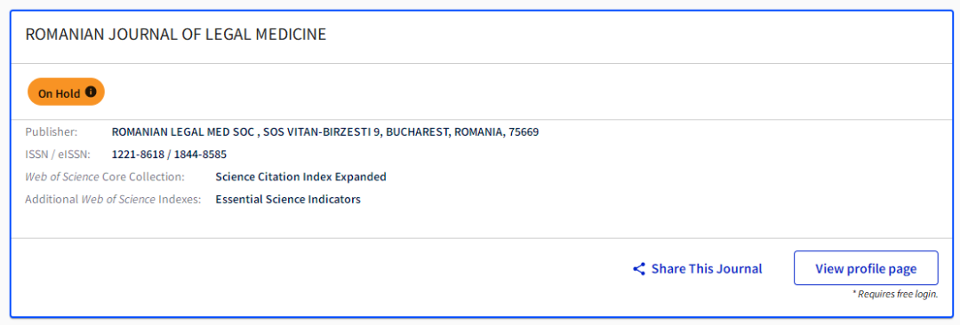 风险慎投！新增1区TOP，共14本期刊被标记为「On Hold」_information science on hold-CSDN博客