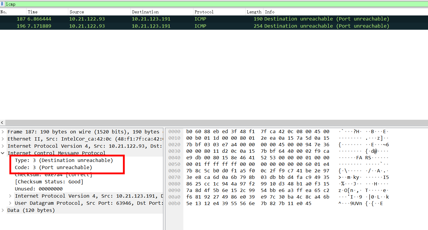 wireshark 查看icmp type及code对应的故障代码原因_wireshark出现icmp提示no response found 的原因-CSDN博客