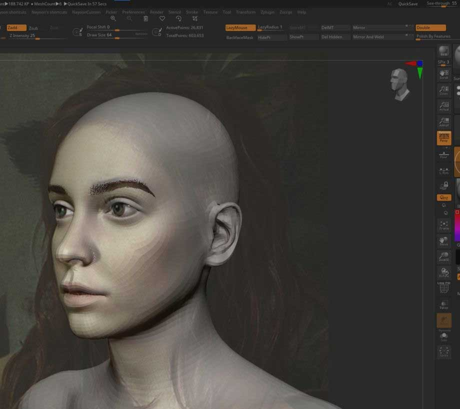【3D建模全流程教学】在 ZBrush、Maya 和 Marvelous Designer 中制作一位逼真的女孩_maya建模细节制作_次世代3D游戏建模的博客-CSDN博客