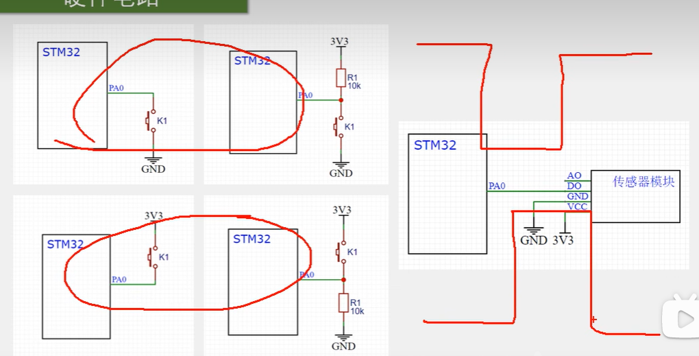 3 江协科技stm32的gpio输入 Stm32引脚上拉输入 Csdn博客
