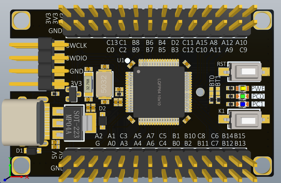Stm32f103r6最小系统原理图 最小系统板开源文件分享（文件领取见文末） Csdn博客