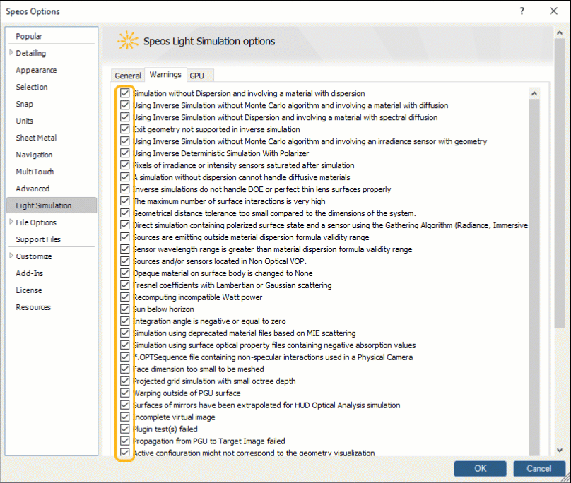 Ansys Speos | Speos Option 选项参数设置技巧_ansys speos 教程-CSDN博客