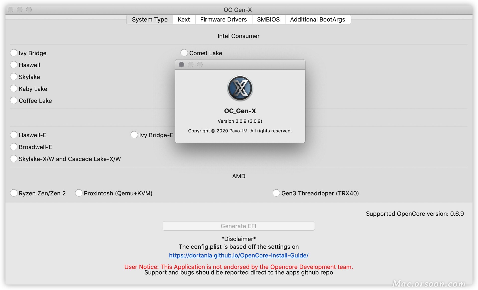 OC Gen X:一键制作黑苹果OpenCore EFI文件_oc gen x win10-CSDN博客