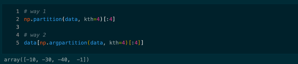 np.partition介绍-CSDN博客