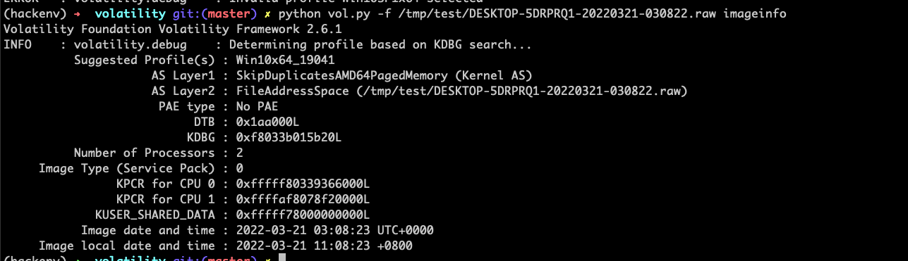 Windows取证一_*** failed to import volatility.plugins.registry.s-CSDN博客