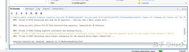 Vivado2020.2与Modelsim2020.4联合仿真_gcc executable path-CSDN博客