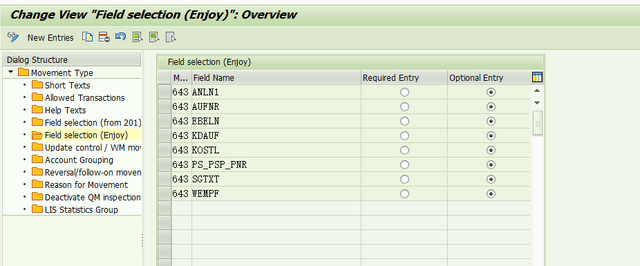 SAP SD VL02N对STO的交货单执行PGI，报错 -Fld selectn for mvmt type 643 acct 400020 ...