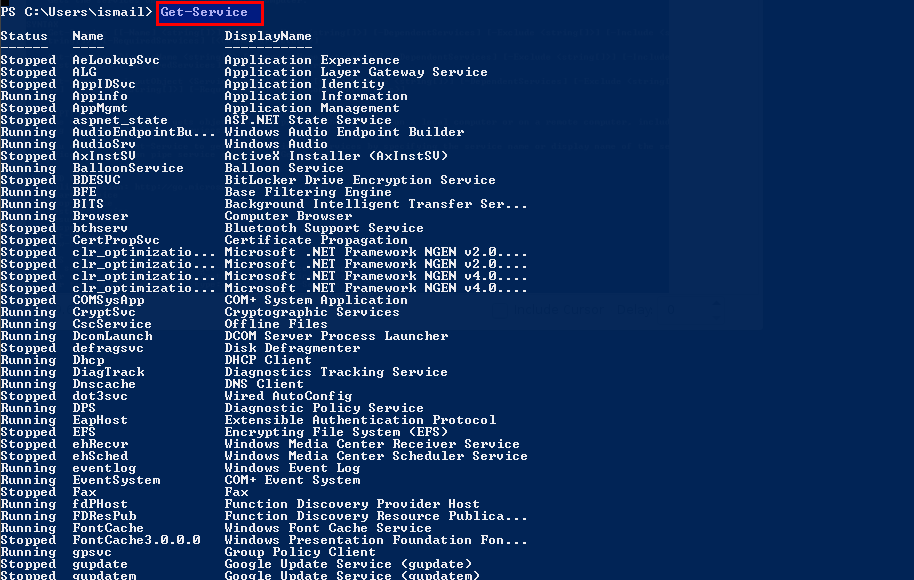 使用Windows Powershell从命令行获取服务服务管理-CSDN博客