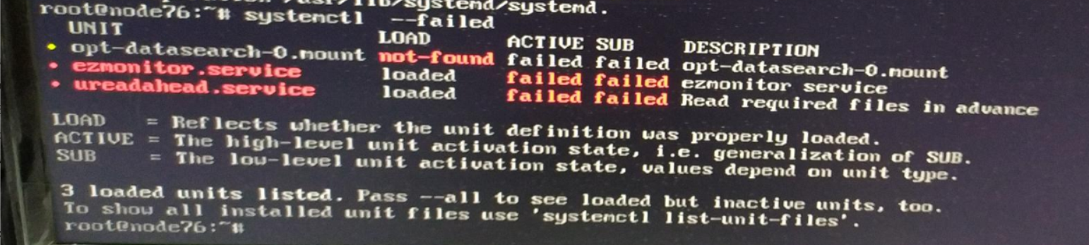 频繁启用&停用ES服务，出现local-fs.target failed with result dependency_dependency failed for local-fs ...