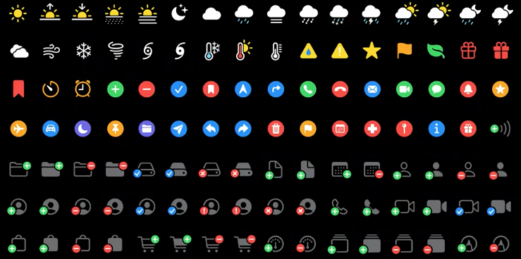 在iOS 14中使用带有SF Symbols 2的彩色图标_sf symbol 可变颜色是不是只有特定符号可以使用-CSDN博客