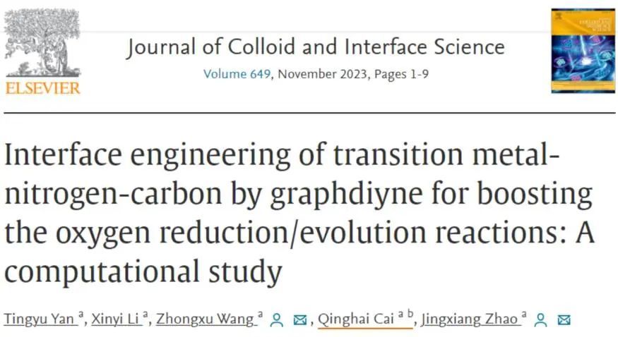 J. Colloid Interf. Sci.：过渡金属-氮-碳石墨烯界面工程促进氧还原/演化反应的计算研究-CSDN博客