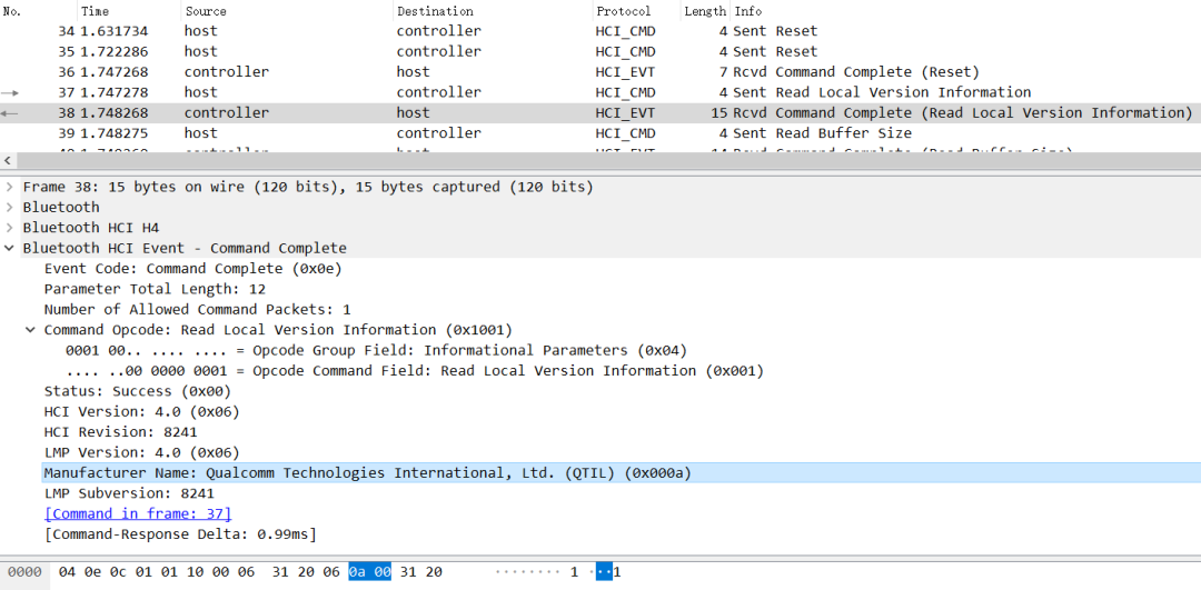 HCI数据格式与蓝牙初始化流程_蓝牙hci调试-CSDN博客