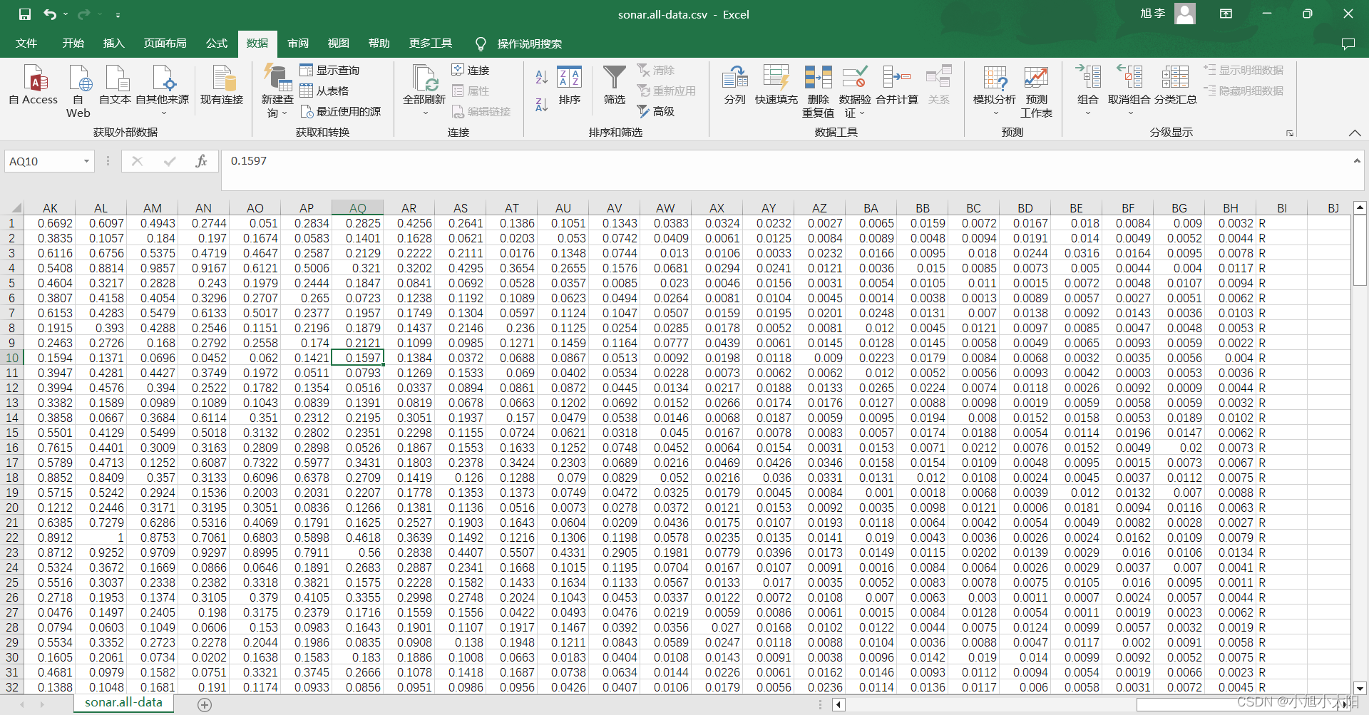 感知机之UCI声呐数据判断物体_sonar uci-CSDN博客