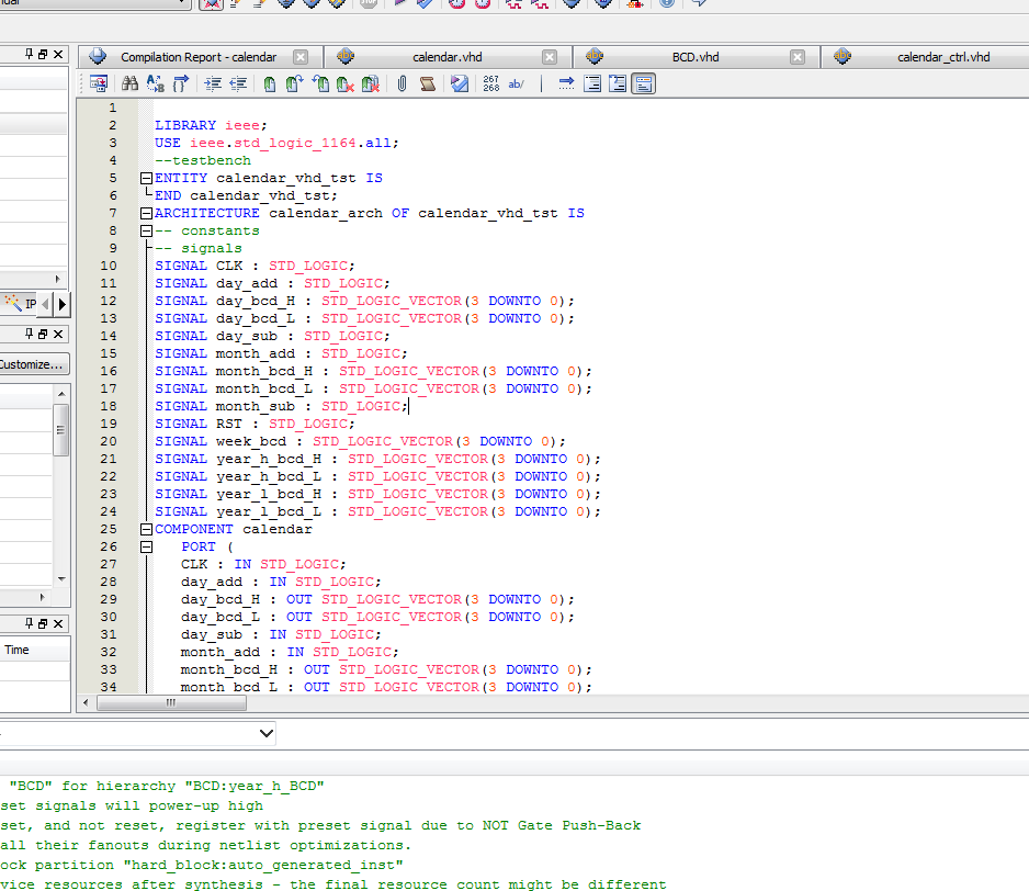 基于FPGA的电子日历控制电路设计VHDL代码Quartus仿真_vhdl日历-CSDN博客