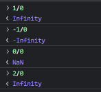 JS中1除以0（1/0）和0除以0（0/0）的结果_js 0除以0-CSDN博客