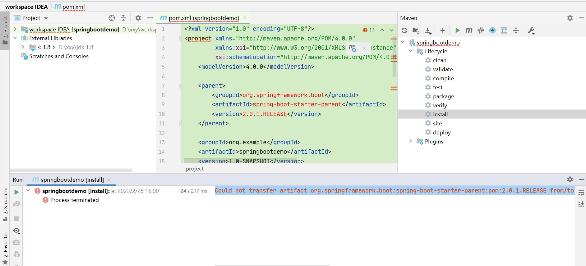 SpringBoot创建项目依赖爆红_spring-boot-autoconfigure依赖爆红-CSDN博客