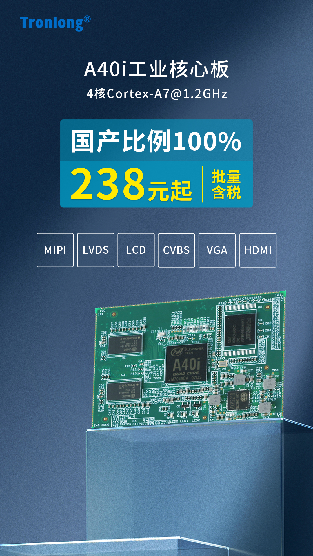全志A40i工业核心板，100%国产4核ARM Cortex-A7，支持“双屏异显”【显示接口能力，工业HMI首选方案】_工业级核心板-CSDN专栏