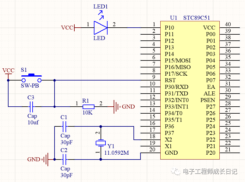 单片机led闪烁代码 51单片机入门：led灯实现不同频率闪烁 Csdn博客