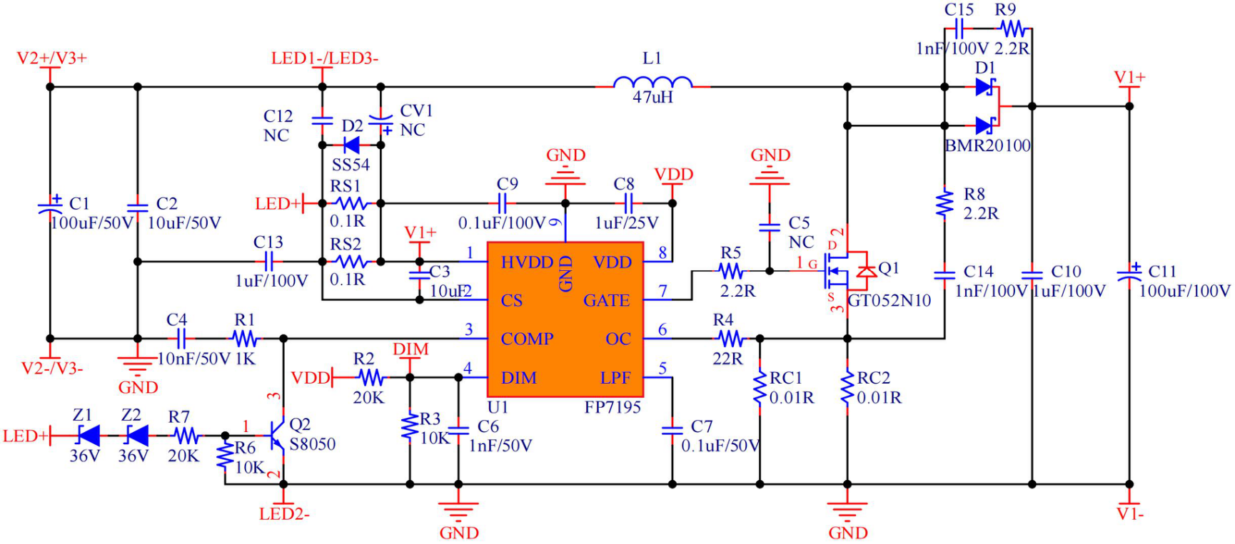 FP7195：转模拟调光芯片Buck-Boost电路-CSDN博客