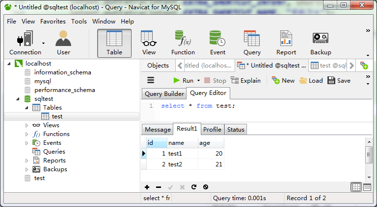 mysq数据库管理工具navicat基本使用方法_navicat 执行delete语句-CSDN博客