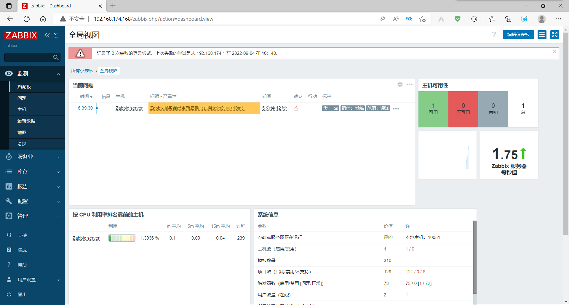 Zabbix服务端web界面介绍zabbix访问页面 Csdn博客