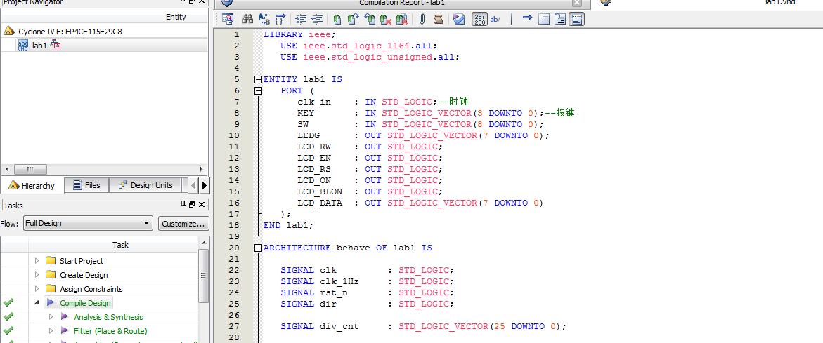 LCD1602液晶显示器设计VHDL代码Quartus DE2-115开发板_vhdl lcd1602-CSDN博客