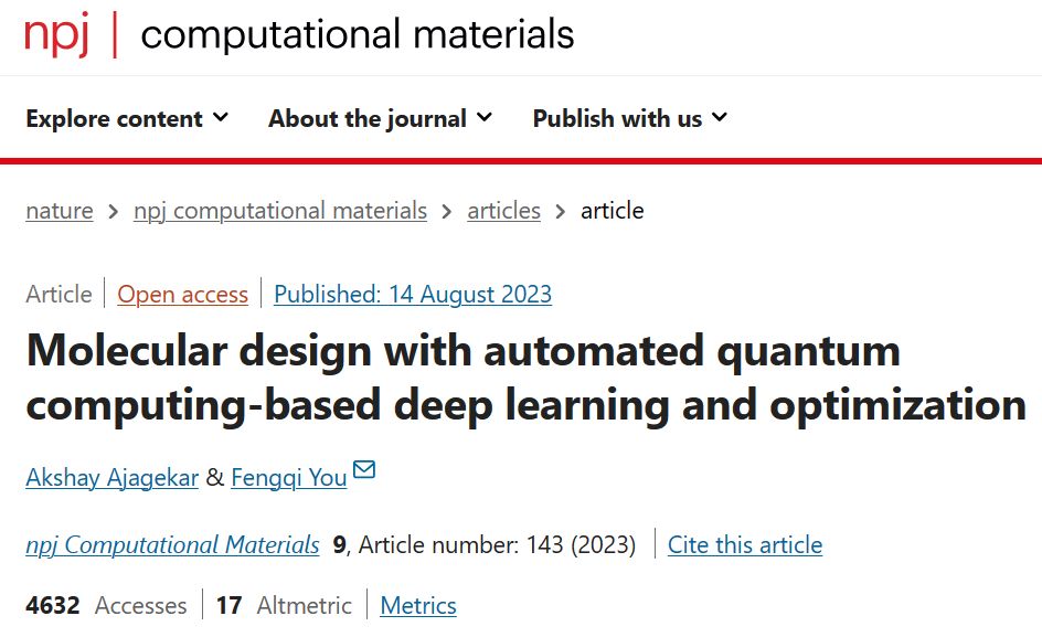 基于量子辅助深度学习的逆向分子设计-CSDN博客