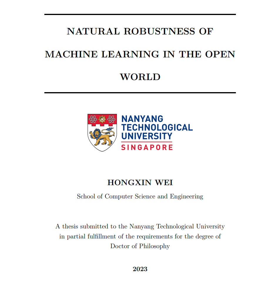 【NUS博士论文】开放世界中机器学习的自然鲁棒性-CSDN博客