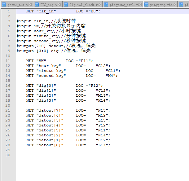 Basys2开发板的数字钟可调时verilog代码电子钟时分秒显示数字钟verilog程序代码 Csdn博客