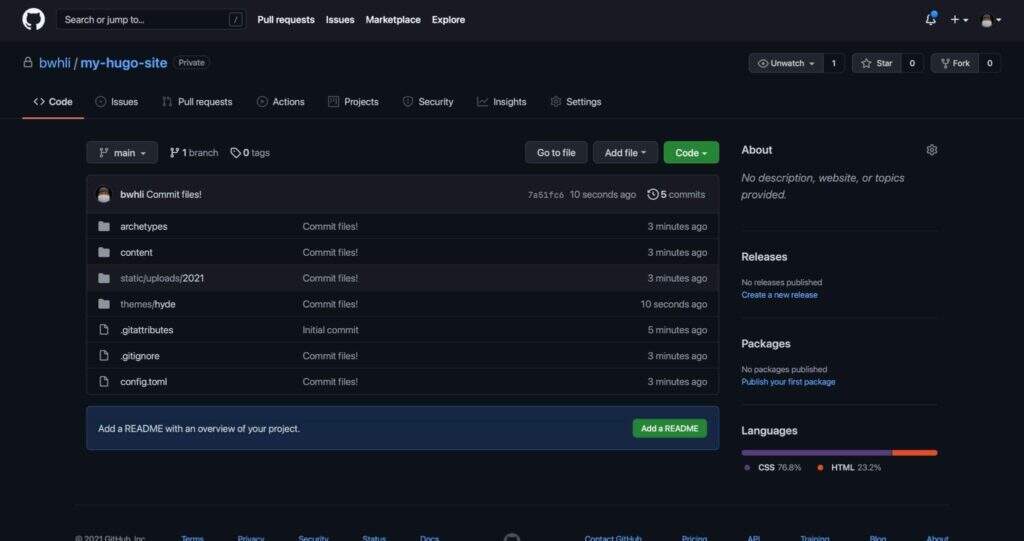 实例讲解如何使用Hugo框架搭建静态网站_hugo静态网站-CSDN博客