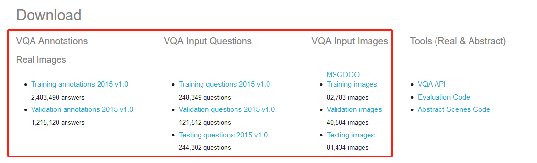 Vqa（图像问答）数据集结构及大致内容vqa数据集 Csdn博客 