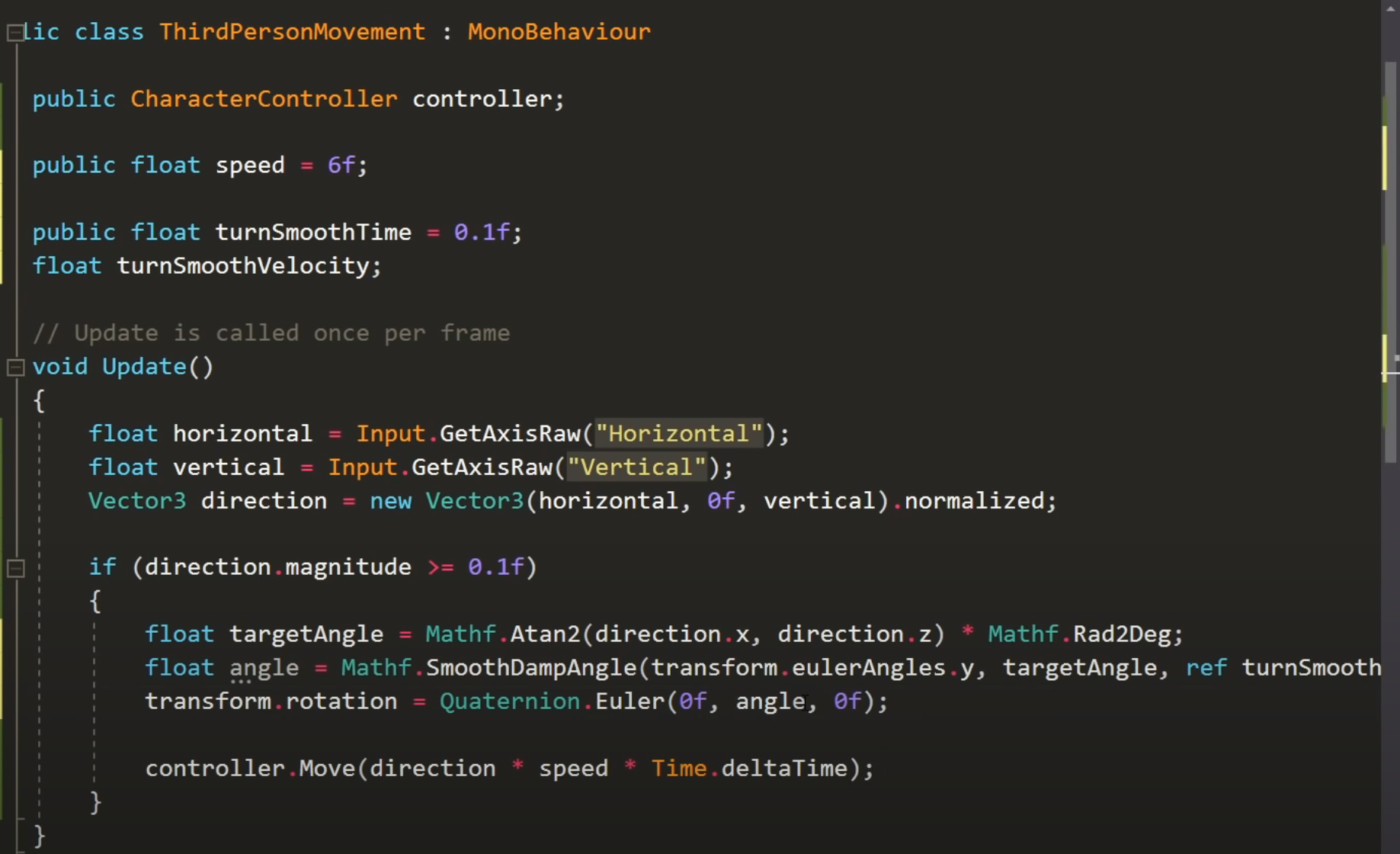 Unity 第三人称 移动 源码简介unity 第三人称移动 Csdn博客