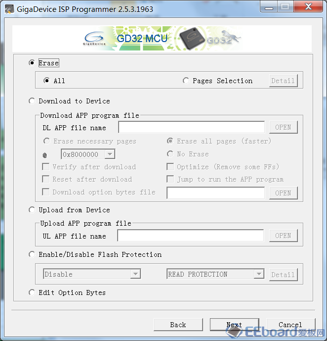 GD32F450 与 GD32F190 Colibri 开发板的 串口ISP下载程序方式 _gigadevice mcu isp programmer-CSDN博客