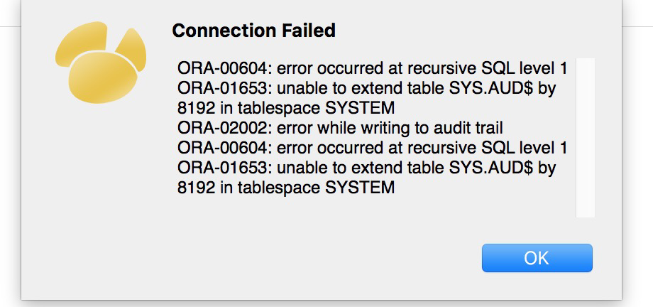 oracle02002,system表空间空间解决（ORA-00604 ORA-01653 ORA-02002）-CSDN博客