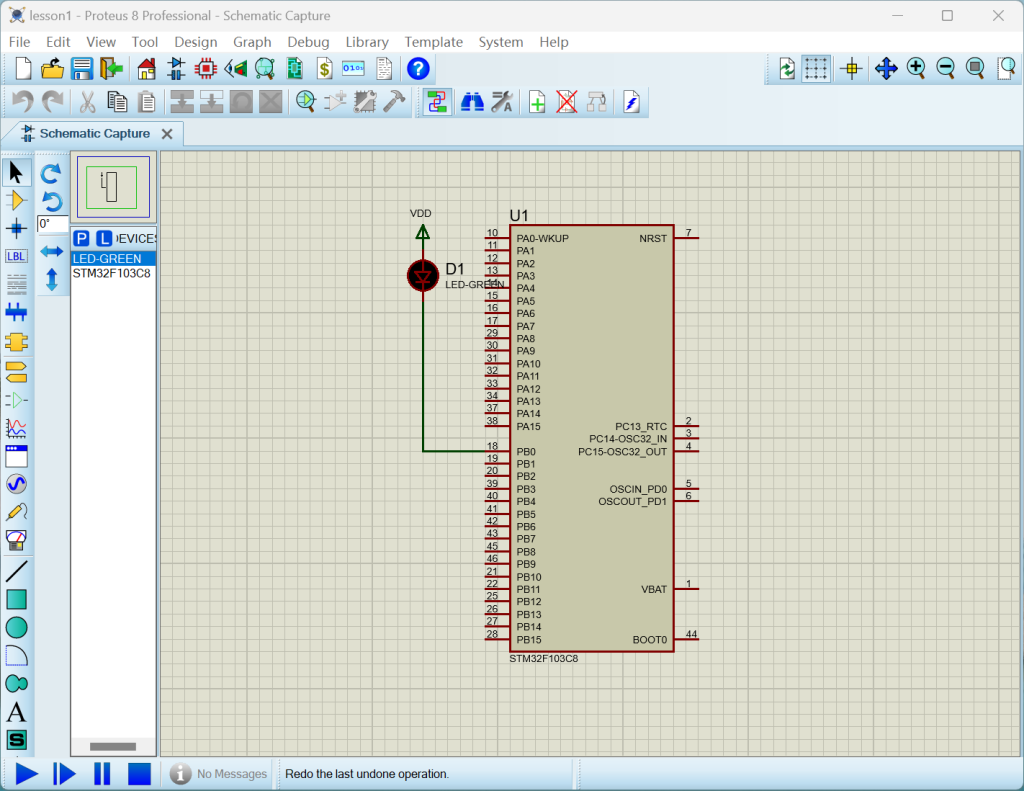 （三）Protues仿真STM32单片机控制LED灯硬件设计_proteus仿真stm32点亮led-CSDN博客