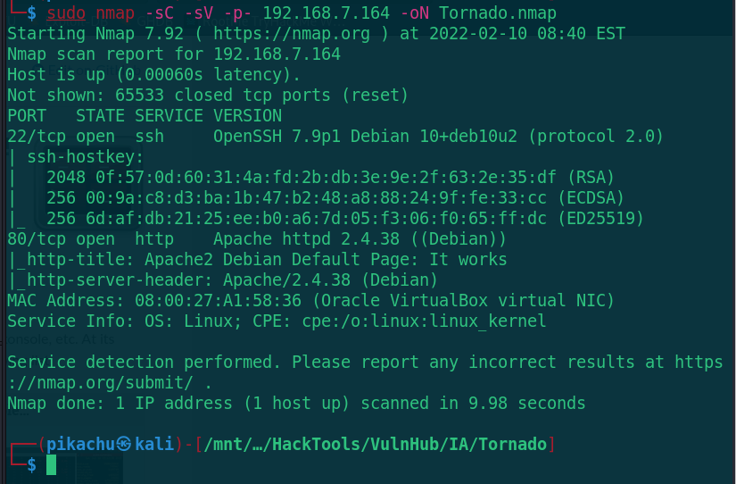 渗透练习 Vulnhub靶场 Tornado_tornado靶机-CSDN博客