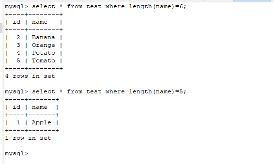 Mysql根据字段长度查询sql语句如何查询某一字符串字段长度等于某个值的所有记录 Csdn博客