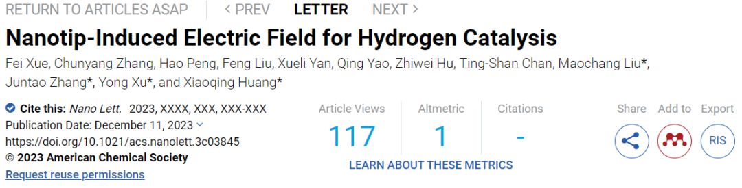 Nano Lett.：纳米针尖诱导电场助力HOR/HER-CSDN博客