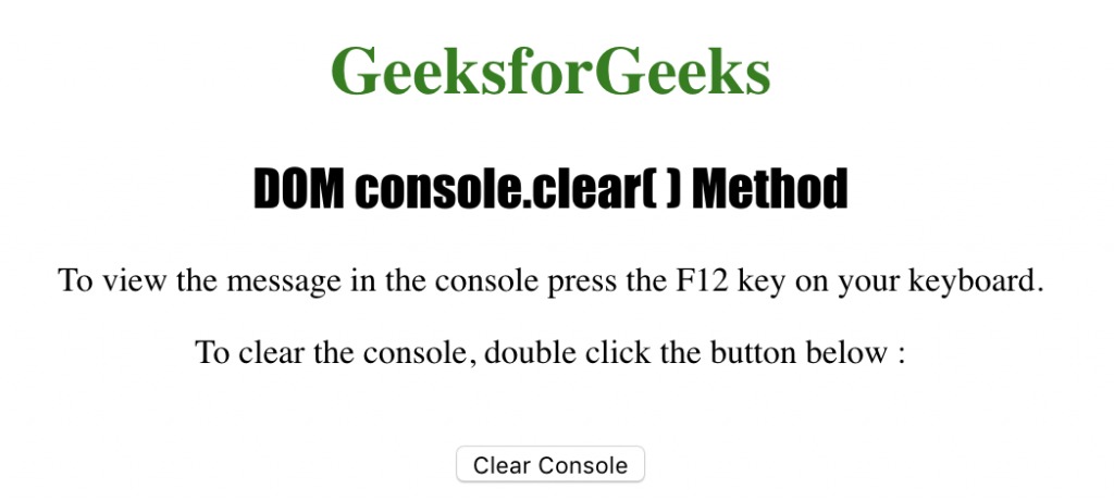 html清空按钮代码,HTML DOM console.clear()用法及代码示例-CSDN博客