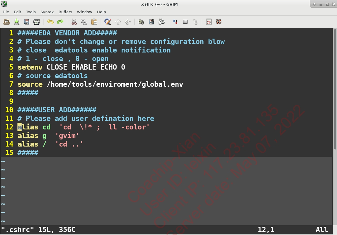 Linux常用命令及操作讲解_gvim .cshrc-CSDN博客