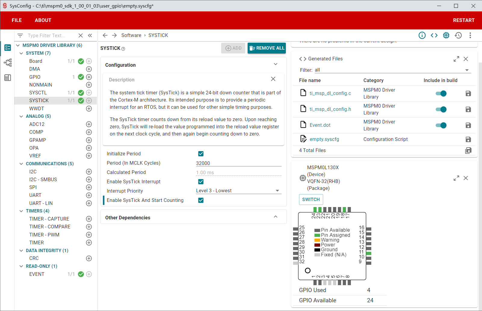 2023电赛备赛-MSPM0学习笔记(四)滴答定时器的配置以及中断-CSDN博客