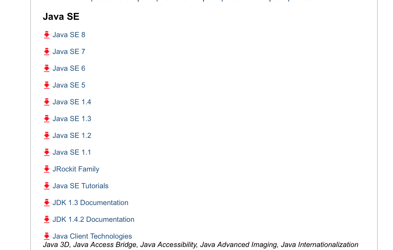 java官网首页下载的是jre_如何在官网下载java JDK或JRE的历史版本-CSDN博客