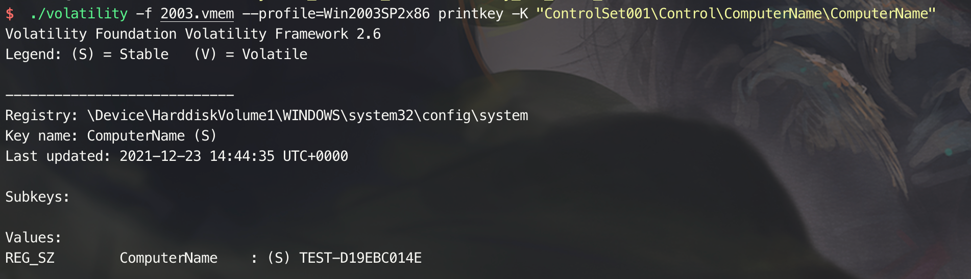 内存取证工具Volatility学习_volatility -f vmem.vmem --profile=win7sp1x64 dumpf-CSDN博客
