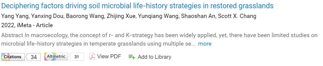 iMeta | 高被引论文: 解译恢复草地土壤微生物生活史策略及其影响因素-CSDN博客
