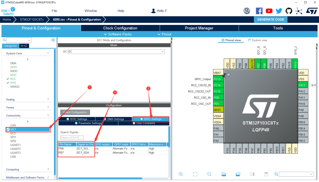 【STM32-HAL库】MPU6050姿态传感器_stm32 hal mpu6050-CSDN博客