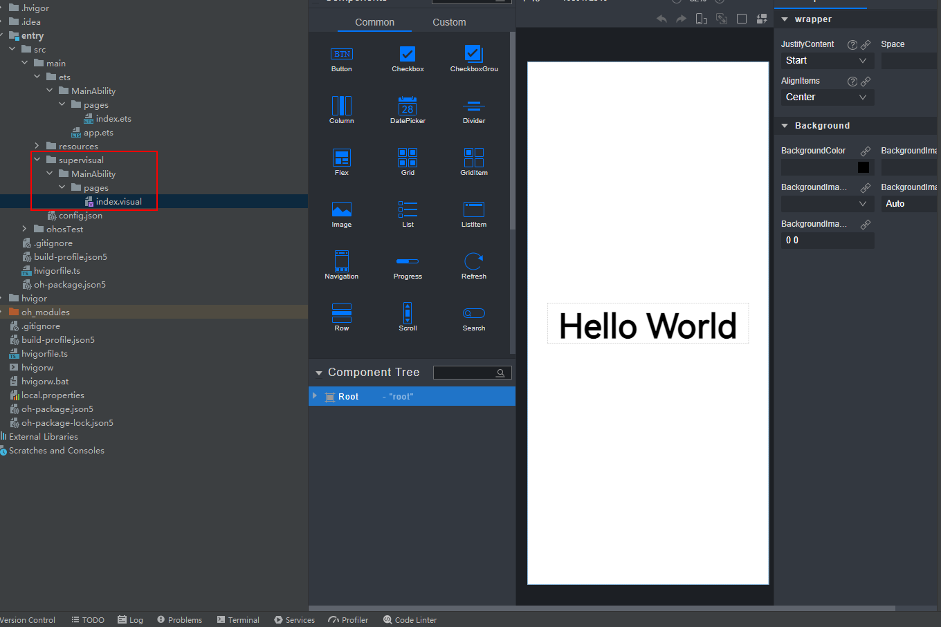 harmonyOs开发，报 “when the corresponding visual file exists, the build function of the entry ...